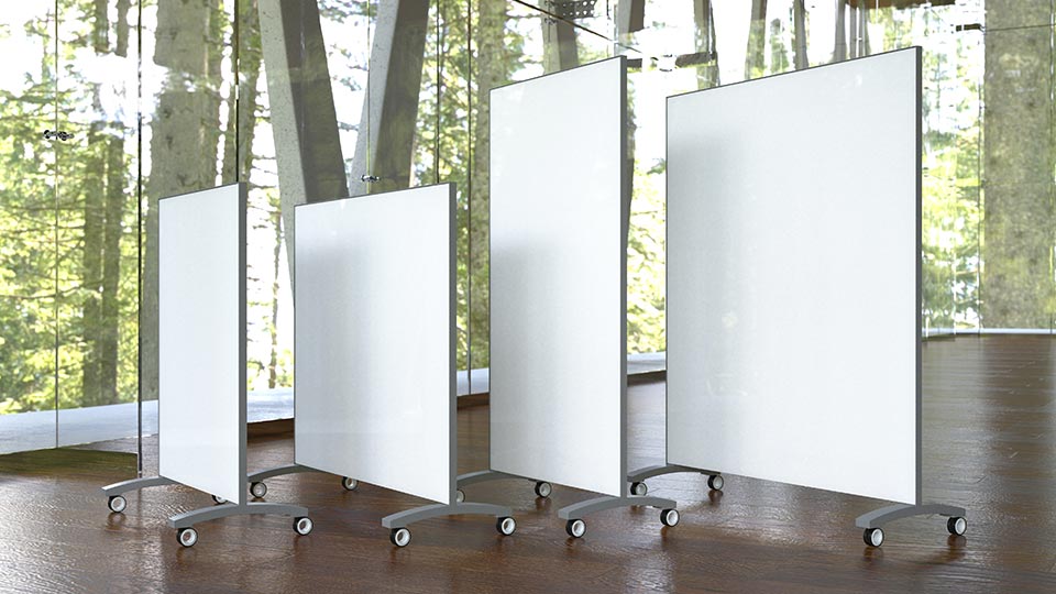 Custom Glass Mobile Whiteboards | Clarus