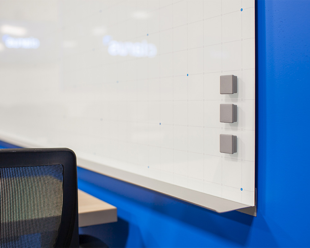 Float: A wall-mounted floating glass whiteboard ready for your next big ...