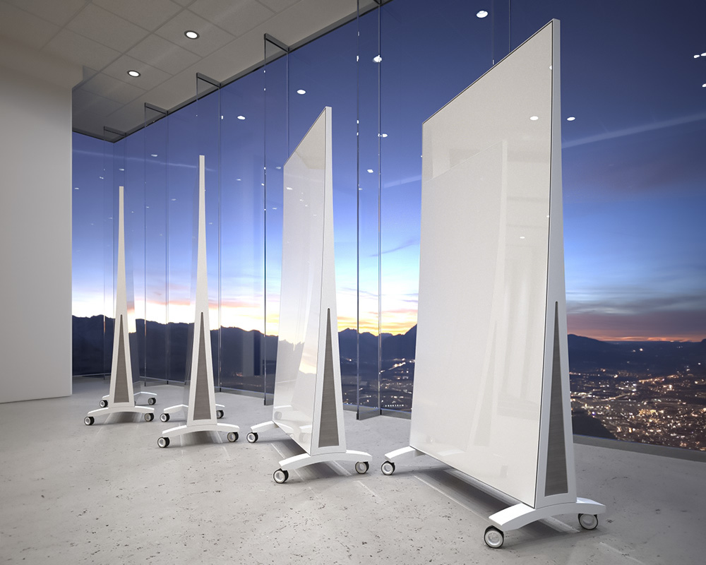 Flex™ Mobile rolling glassboard | Clarus